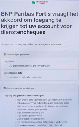 Dienstencheques via de Easy Banking App van BNP Paribas Fortis ...